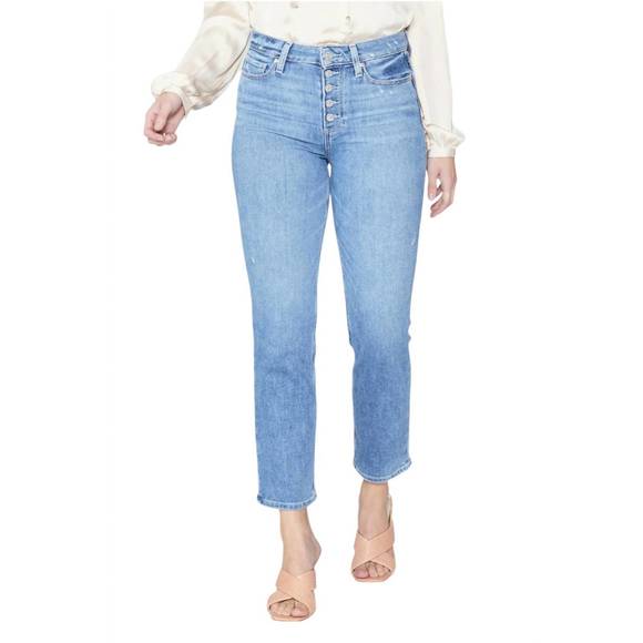 PAIGE | Jeans | New Paige Cindy Crop Exposed Button Fly High Rise Jean ...